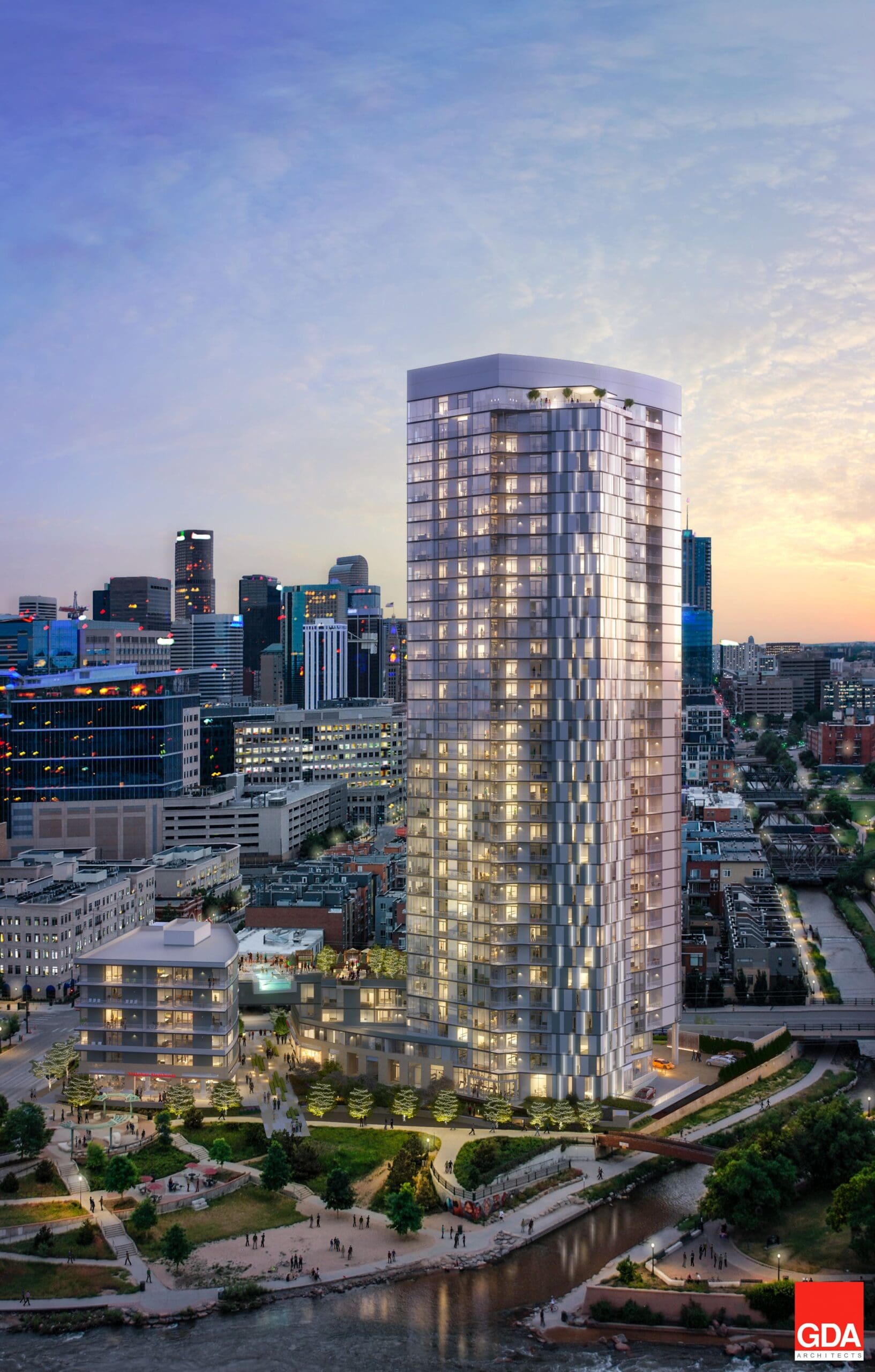 The Confluence Celebrates Topping Out Mile High CRE