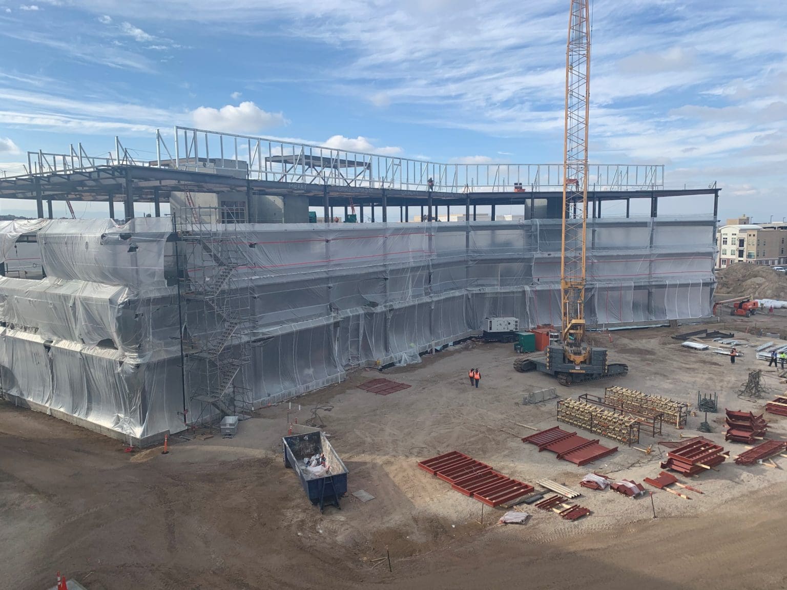 Second Office Building at Kiewit's Regional HQ Tops Out - Mile High CRE
