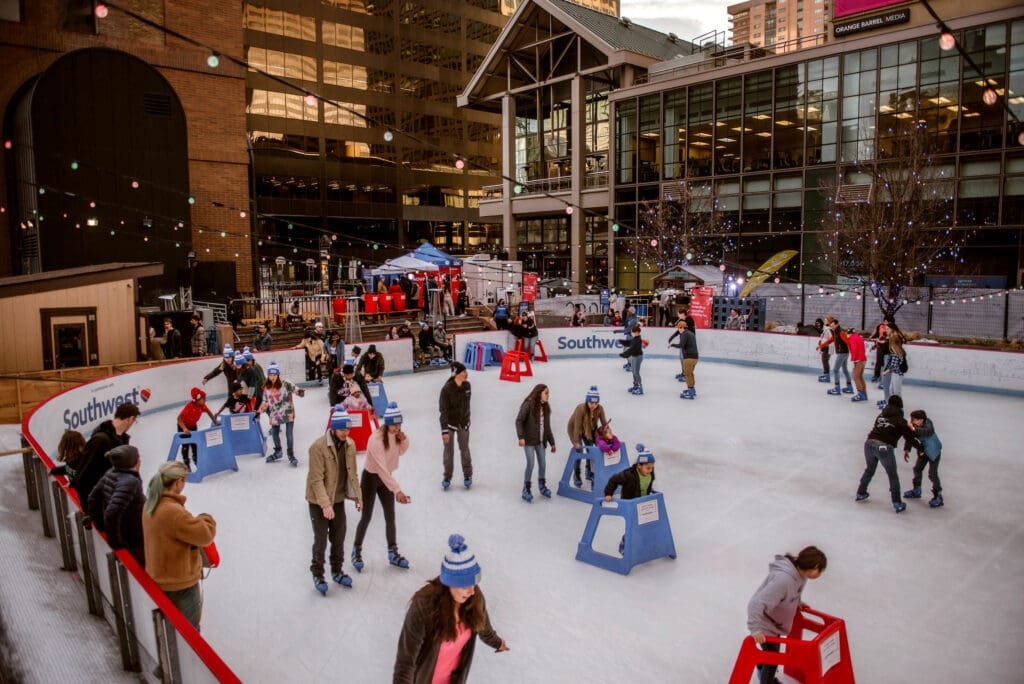 Downtown Denver Rink at Skyline Park Opens for Free Skating this Season ...